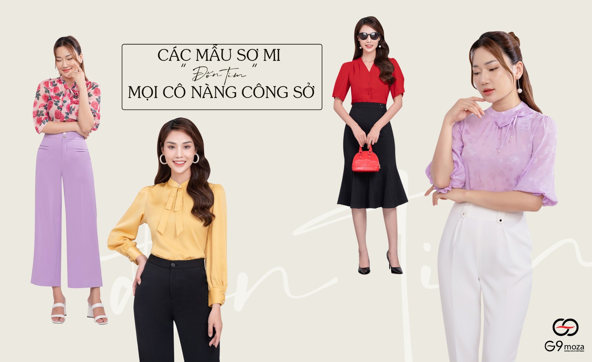 Các mẫu sơ mi đốn tim nàng thơ công sở - G9 Moza - Không chỉ là thời trang